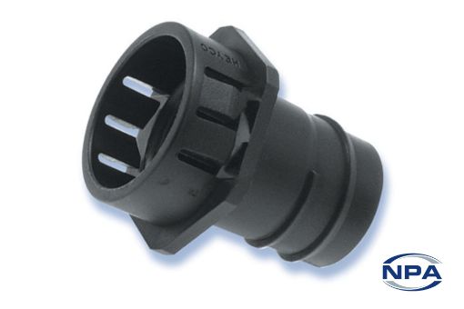 Conduit Fitting Snap-In Straight Thru Black | NPA
