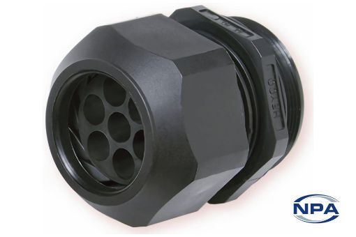Cable Gland Multi Hole Liquid Tight Black | NPA