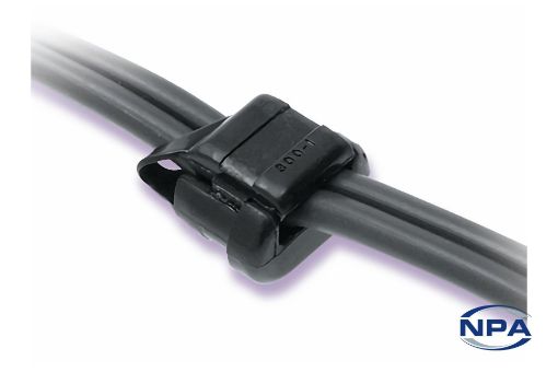 Strain Relief Bushing Straight Thru - For Flat Cables Black | NPA