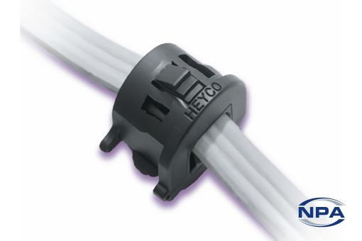 Strain Relief Bushing Lock-It Straight-Thru For Flat Cables Black | NPA